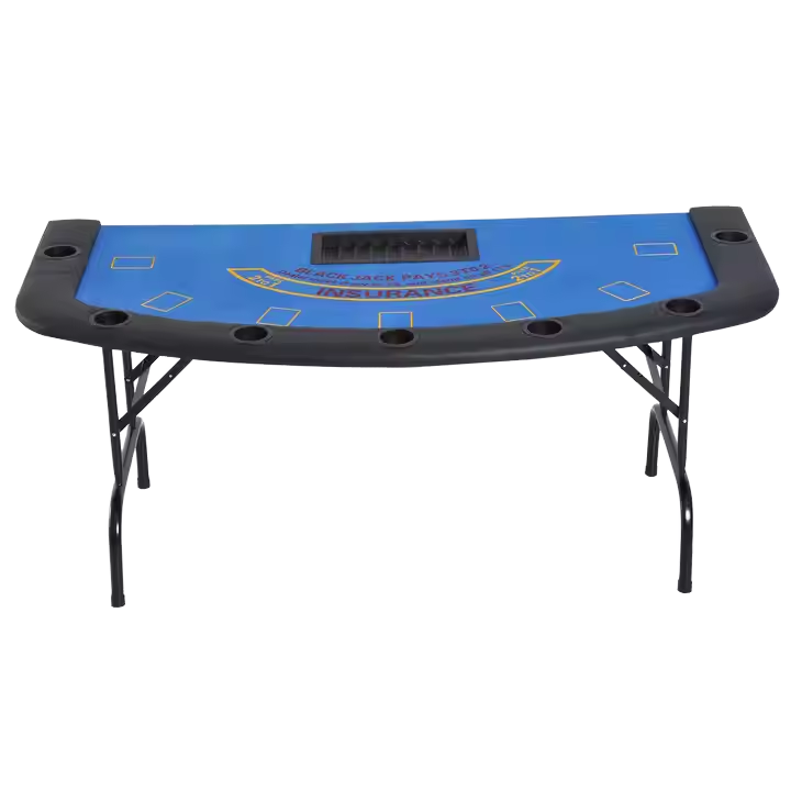 Deluxe Modern Half-Moon Blackjack Table Integrated Dealer Chip Tray ...
