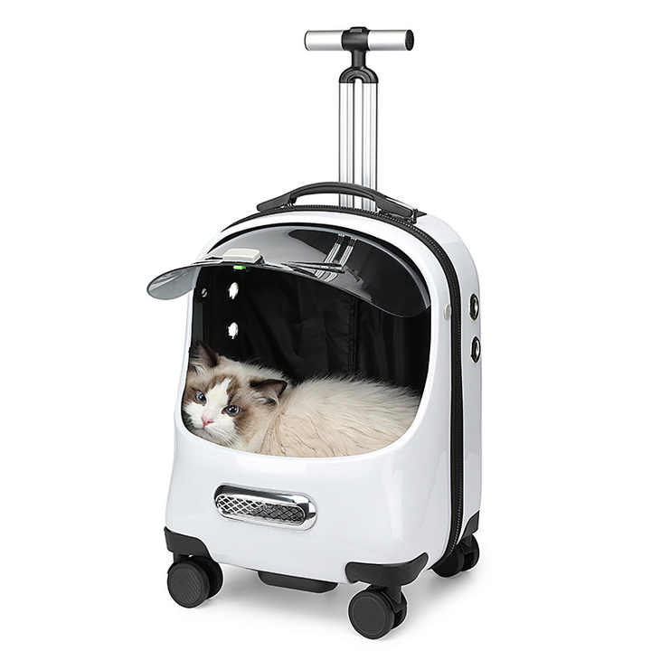 SW Pet Backpack Cat Trolley Bag Travel Carrier Pet Trolley Case on ...