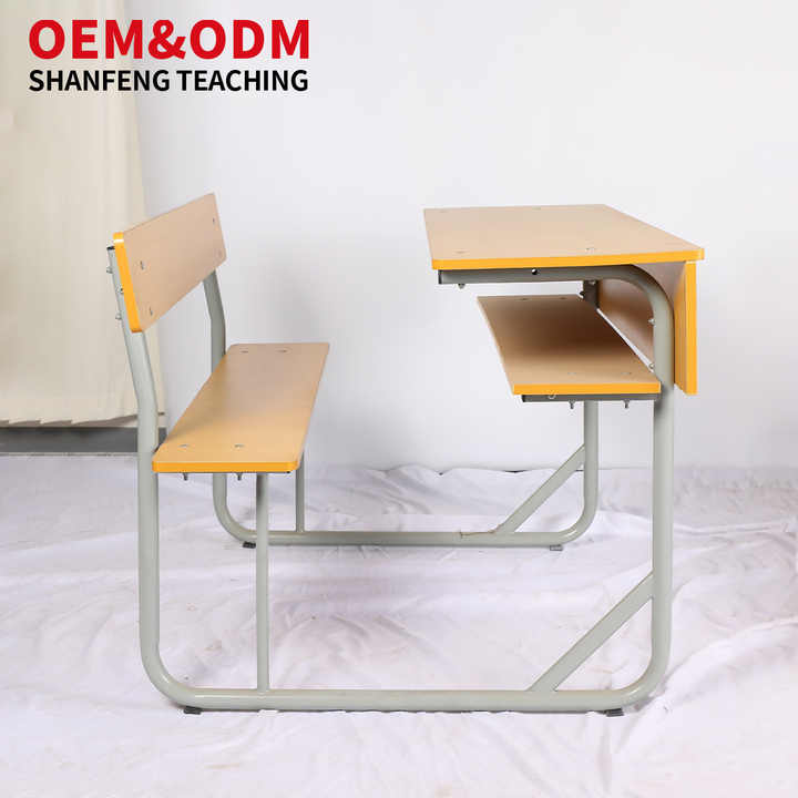 Modern Designed Double Student Desk Medium-Density Fiberboard Material ...