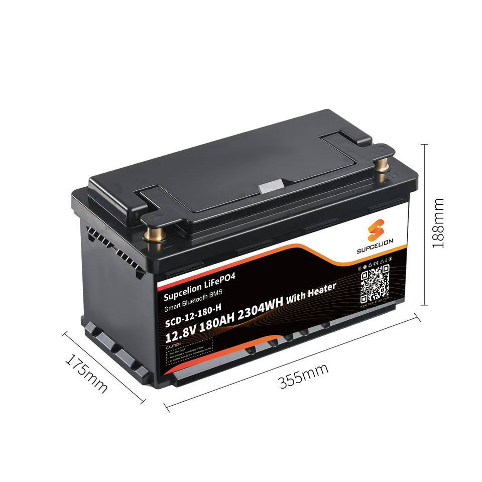 12V 180Ah LiFePO4 Lithium Ion Battery Pack Deep Cycle 5-Year Warranty ...