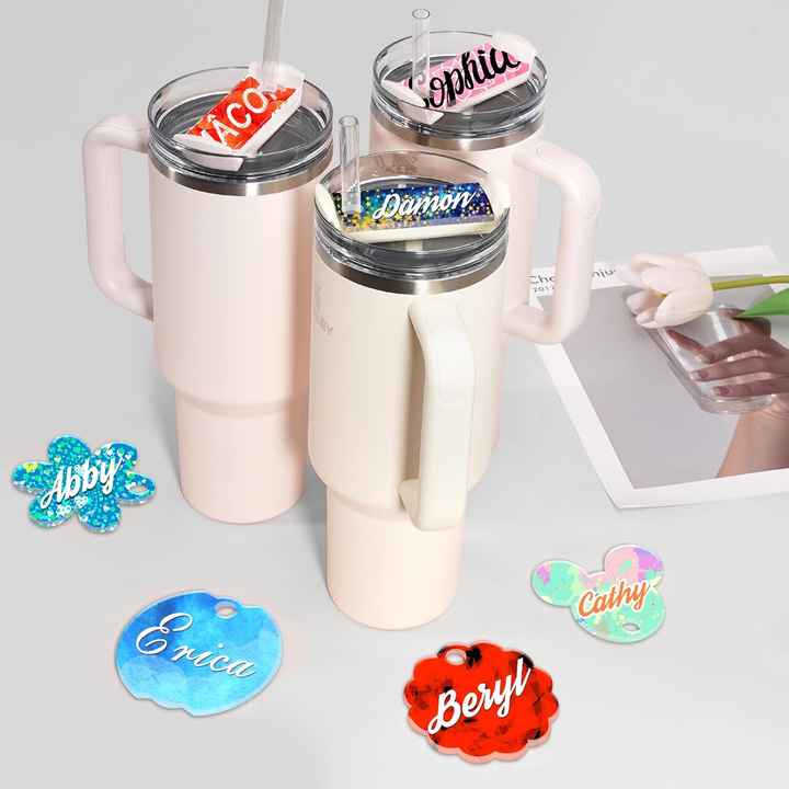 Custom Topper Lid Sublimation Name Plate Blanks Acrylic