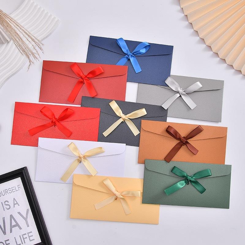 5# Ribbon Bow Envelope 250g Pearlescent Paper Thickened Blank ...