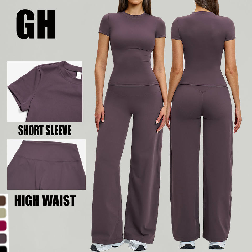 GH 2026 New Fashion Soft Short Sleeves Running Top Gym Clothing High ...