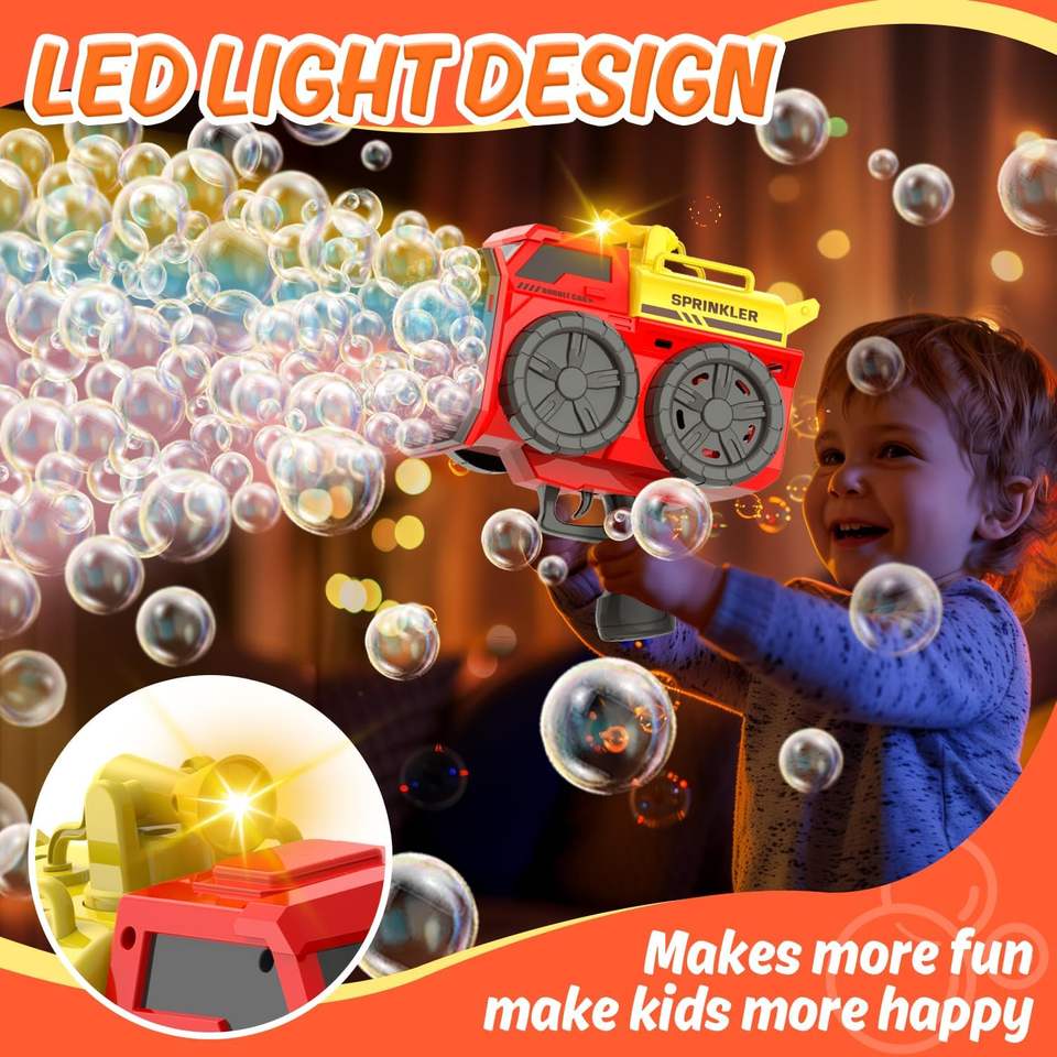 EPT Kids Outdoor 139 Holes Bubble Gun Car Design Bubble Machine Shooter ...