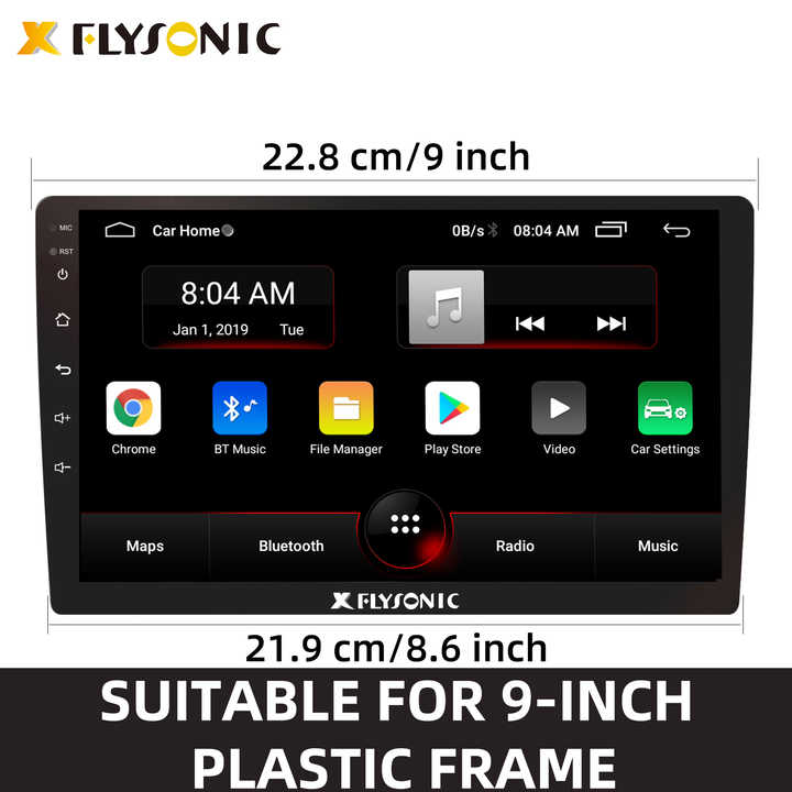 Flysonic 2+32 Carplay 9 Inch Car Screen Carplay With 1280*720 Touch ...