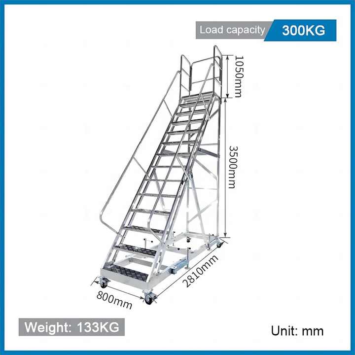 FBD Warehouse Removable Climbing Ladder Aluminum Platform Ladder Order ...