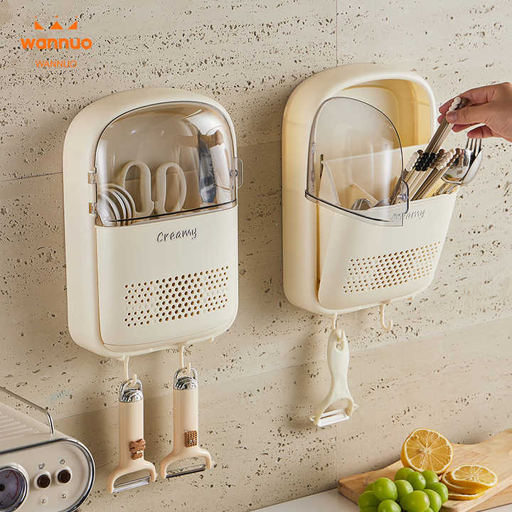 Wannuo Kitchen Wall Hanging Chopsticks Holder Knives and Forks Wall ...