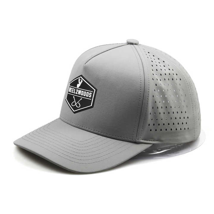 Custom Rubber PVC Patch Logo Waterproof Gorra 5 Panel Curved Brim ...