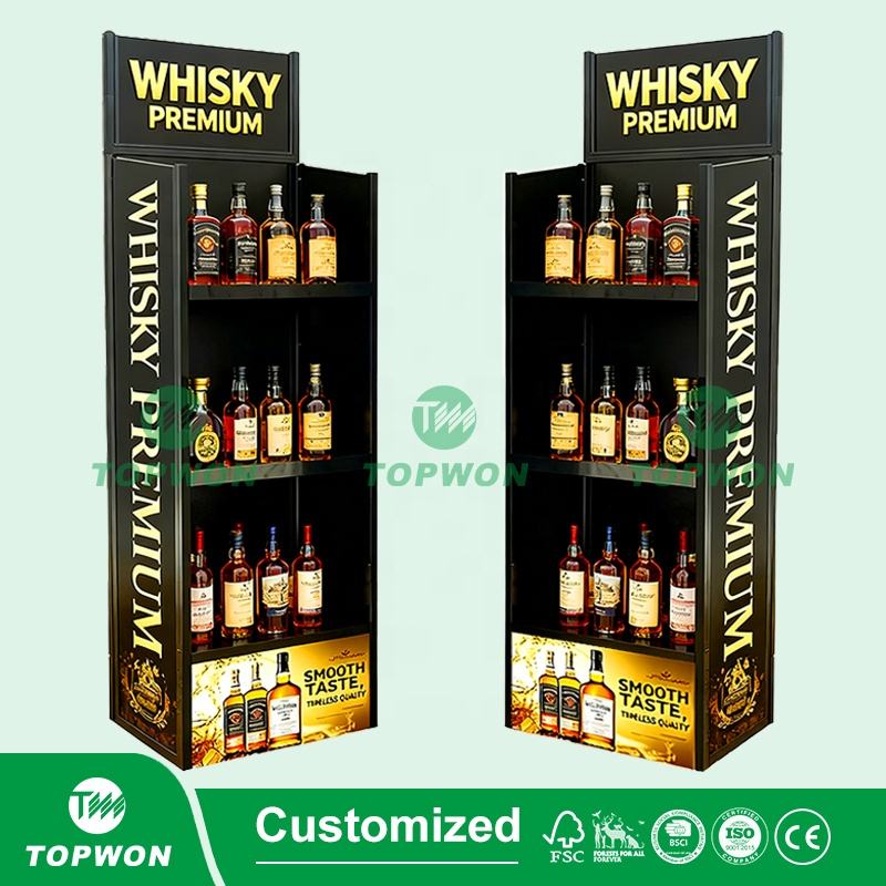 Custom Retail Store Metal Display Rack Metal Supermarket Shelves Beer ...