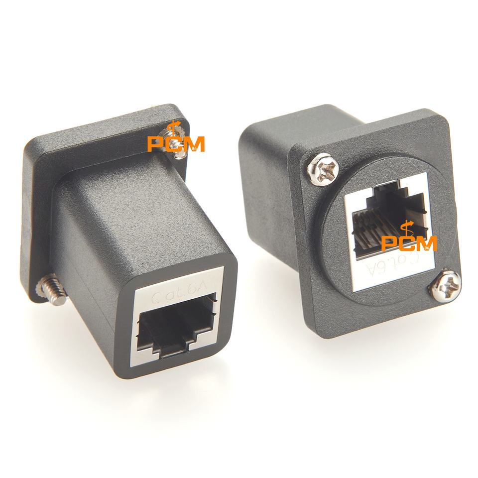 D-Type RJ45 CAT6A Panel Mount Coupler Cat6A D Series Chassis Panel ...