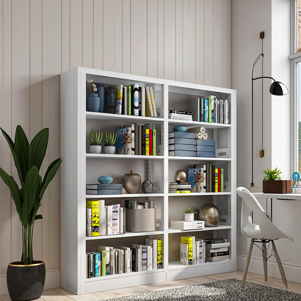 Metal Bookshelf - Heavy Duty Library Steel Shelving