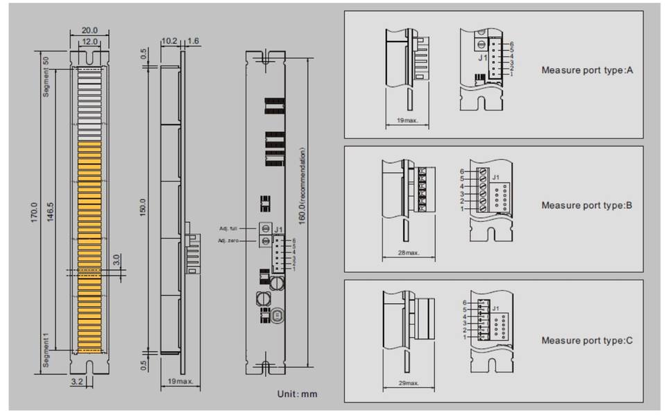 Taidacent Yellow Red 50 Segment LED Bar Graph Meter
