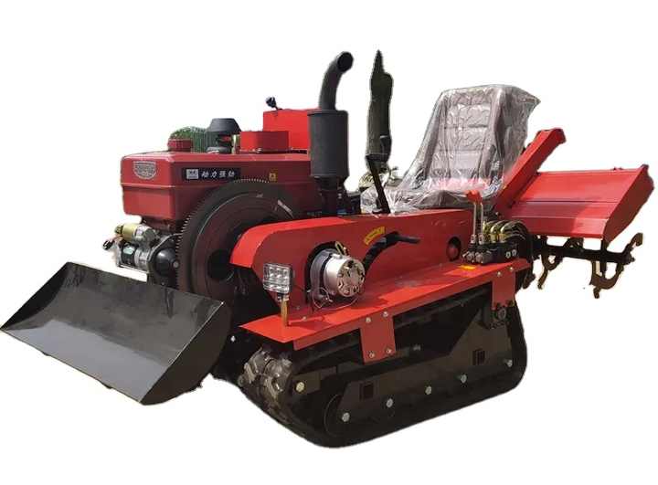 Agricultural Machinery Mini Farm Rotary Tiller Track Type Tractor ...