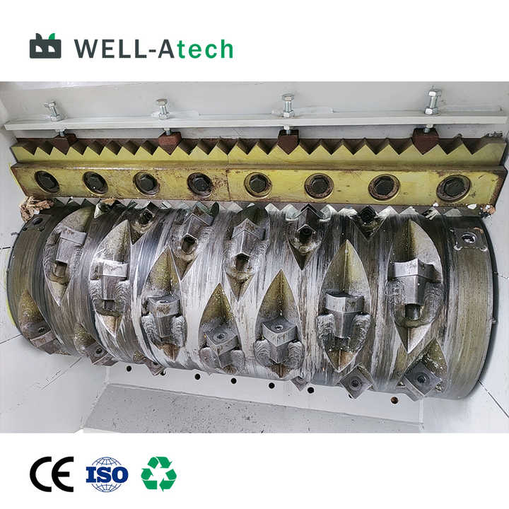 Industrial Automatic Single Shaft Shredder Machine for Textile Waste ...