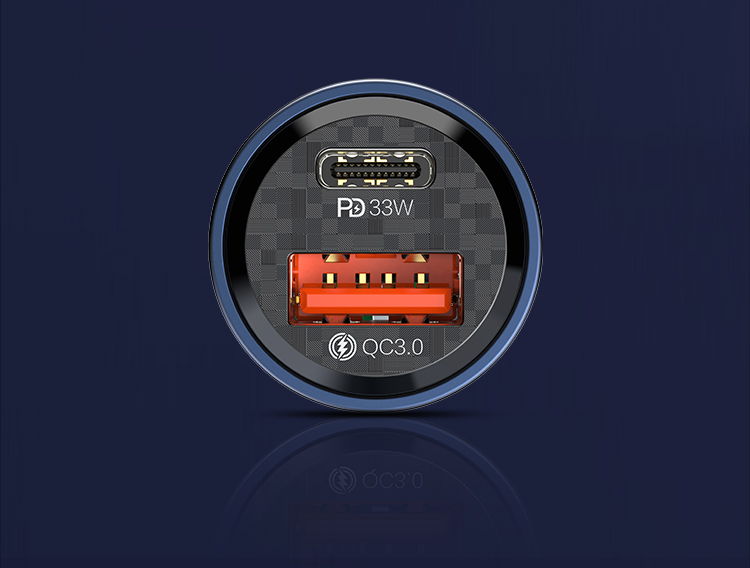 Recci 33W Dual Ports Car Charger Transparent Design RCC-N17 | Best Price | Fast Delivery