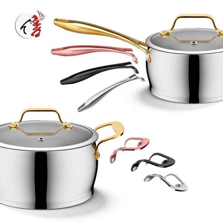 OEM Customize 8Pcs Belly Shape Induction Cookware Stainless Steel ...