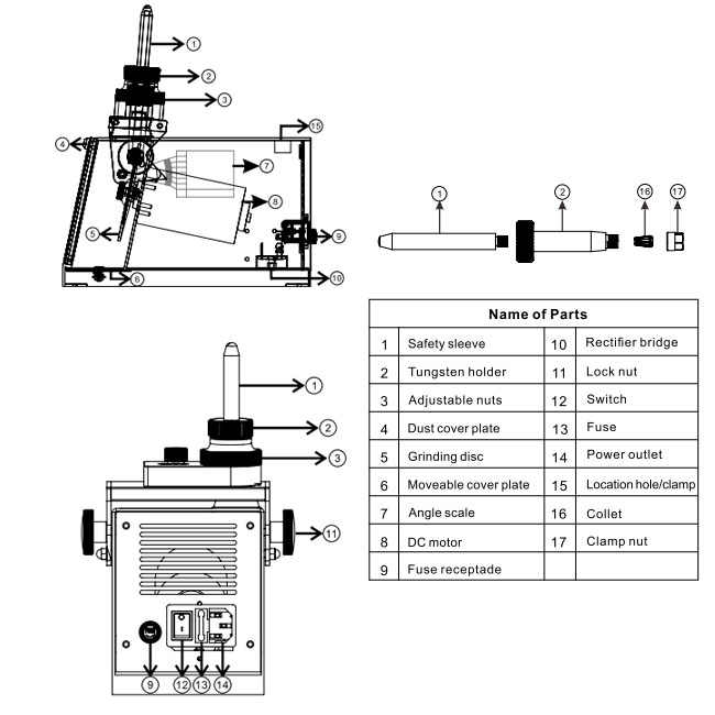 Electrical Bench Type Tungsten Electrode Grinder Machine