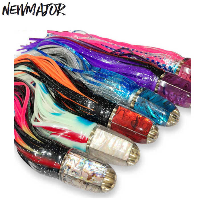 NEWMAJOR Big Game Trolling Lures 96g 9" 203g 11.8" Plastic Marlin Tuna ...