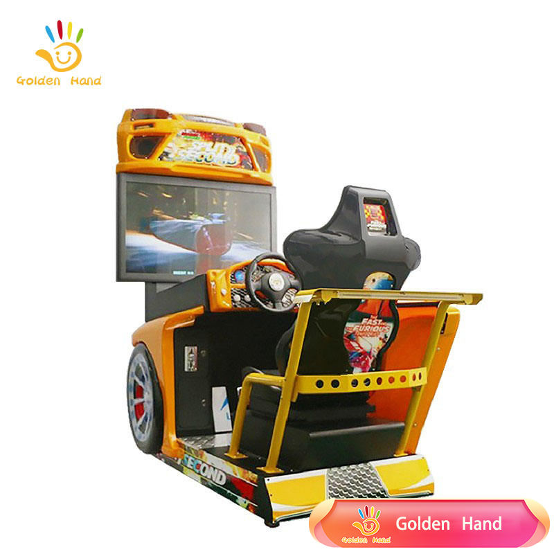 Stainless Steel Coin Operated Arcade Motion Simulator - 3D Racing Game ...