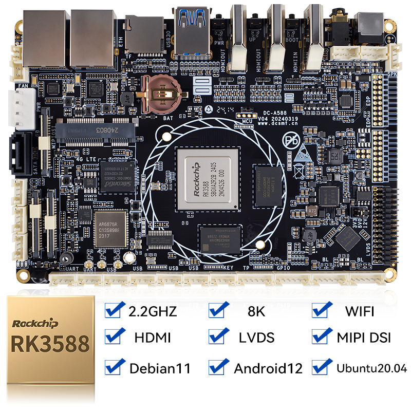 Rockchip RK3588 Single Board Computer Mainboard with DDR 6 TOPS AI 5G ...