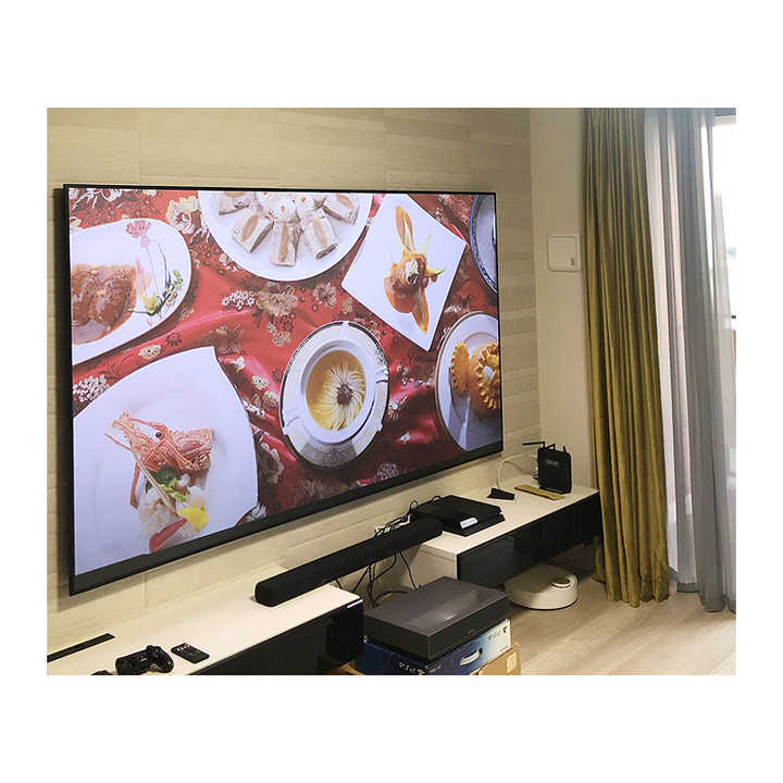 100 120 150 Inch Fixed Frame Projector Screen 4K HD ALR Long Short ...