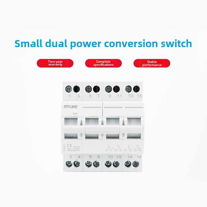 2P 40A 63A MTS Dual Power Manual Conversion Interlock Circuit Breaker ...