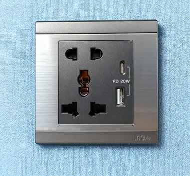 MGA Universal Socket with USB Type a & C PD 20W 304 Grade Stainless ...