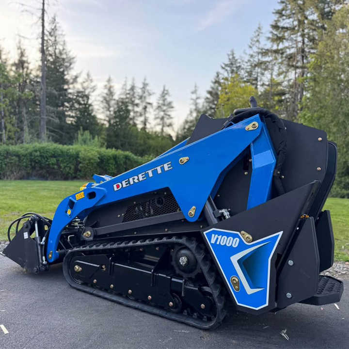 Derette V1000 Euro 5 EPA 25Hp Kubota Diesel Skid Steer Mini Track ...