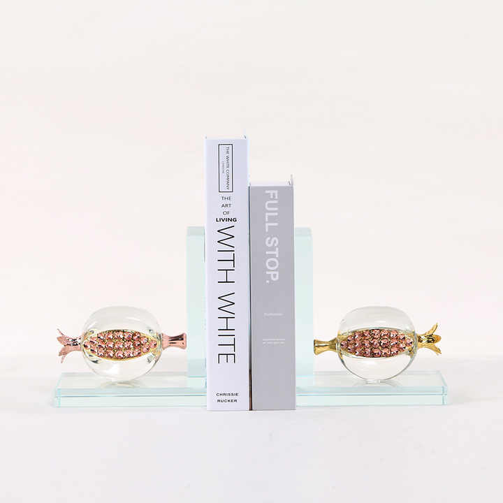 Modern Design Decor Bookends Luxury Crystal Book Holder with Retro ...
