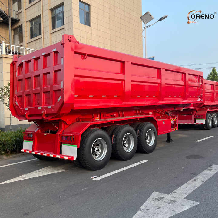 Heavy Dump Trailer 3 Axle 4 Axle 35/40 CBM Tipper Trailer 60 Tons Dump ...