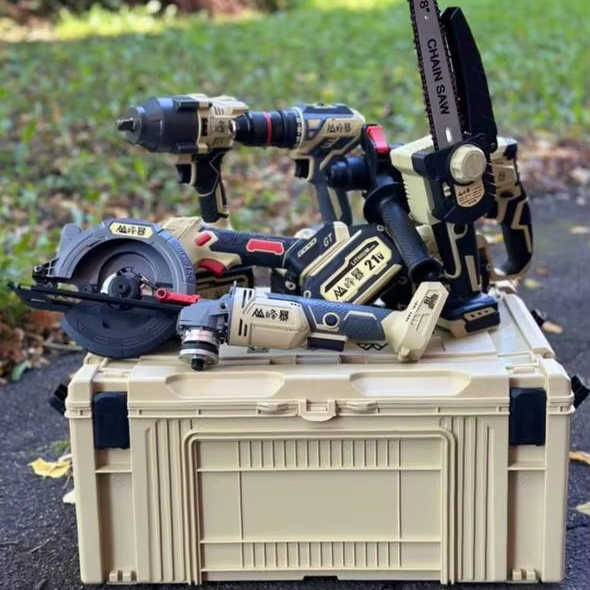 Feng Bao Factory 6 in 1 Power Drills Kit - 21V Portable Electric Tool