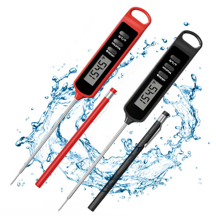 Waterproof Household Thermometer LCD Digital Instant Read Meat Cooking Kitchen Steak Bbq Meat ...
