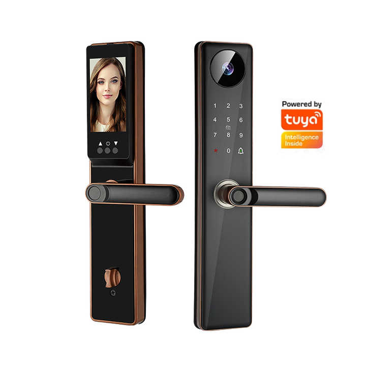 Tuya WiFi App Smart Lock for Wood Door Aluminum Sliding Fingerprint ...