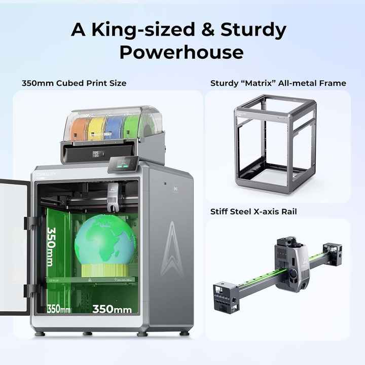 K2 Plus Combo 3D Printer - Multi Color, High Speed Printing