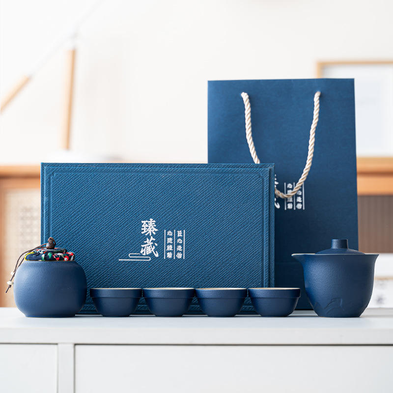 Vintage Porcelain Tea Set POrtable Teaware Travel Tea Sets Luxury Gift ...