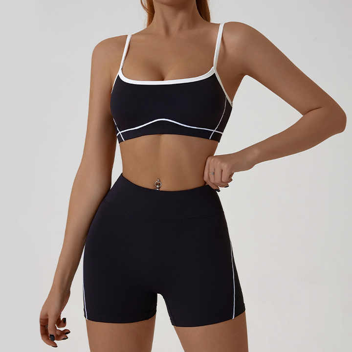 2024 New Naked Feel Gym Wear Women Sets Sport Bra and Shorts Suits Gym Fitness Sets 2 Piece ...