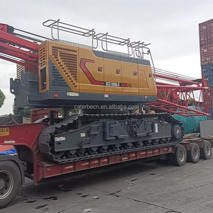 100 Ton Crawler Crane 49m Lifting Height Affordable SCC1000A-8 Boom ...