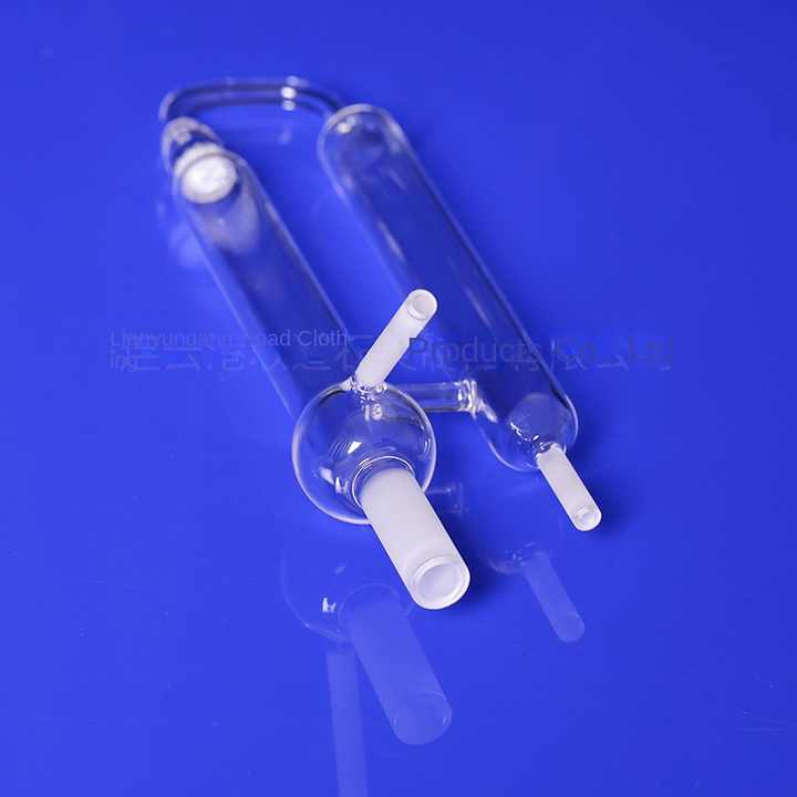 Frosted Purge and Trap Oxygen Analyzer Clear Quartz Glass Pipe for Gas ...
