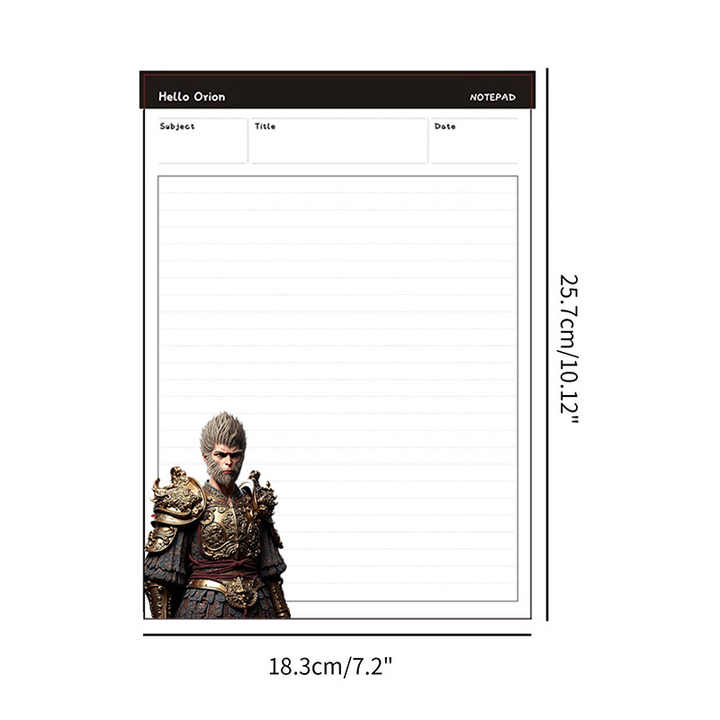 Black Myth Wukong A5 Notepad Custom Logo Printed Real Estate ...