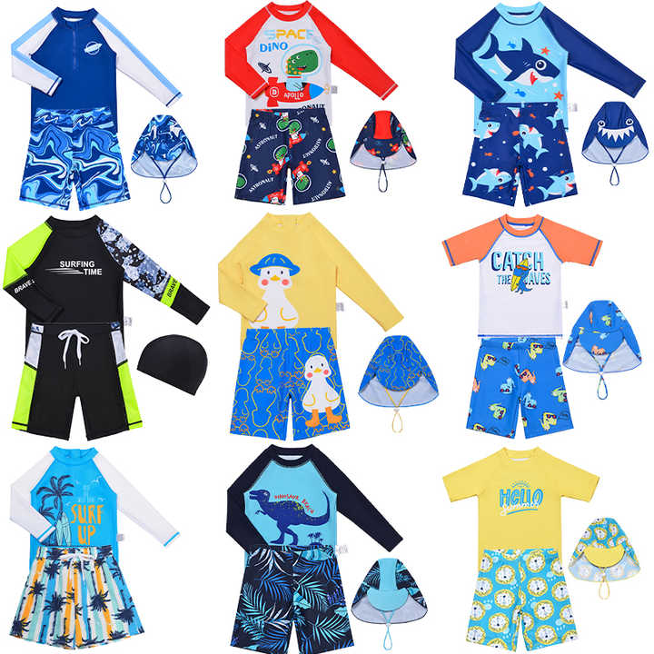 Free Sample One Piece Kids Swimwear Girls Boys Swimwear Kids Swimsuit ...