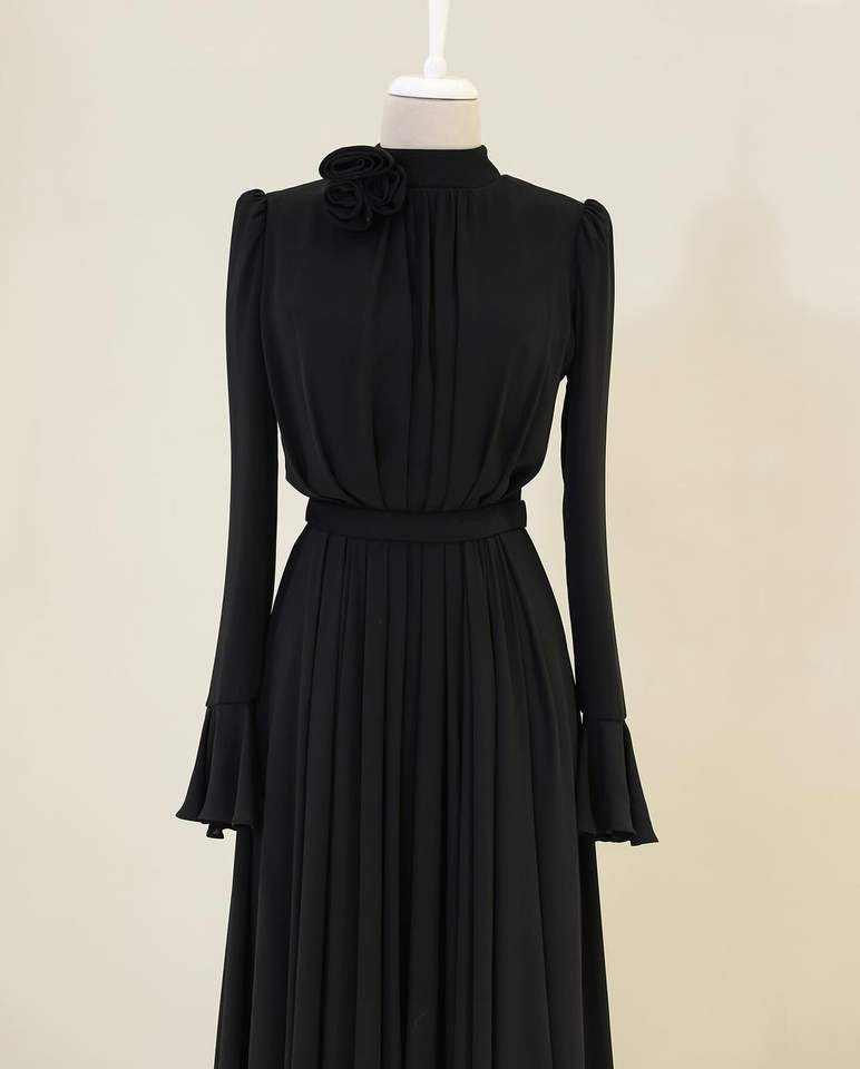 Arabic Abaya 2026 Eid Elegant Pure Color With Floral Design Open Abaya ...