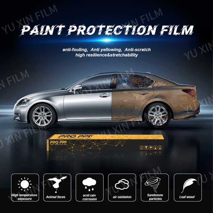 Yuxin Automotive Paint Protection Film Supplier PPF 7.5mil Anti Scratch Protective UV PROOF TPU ...