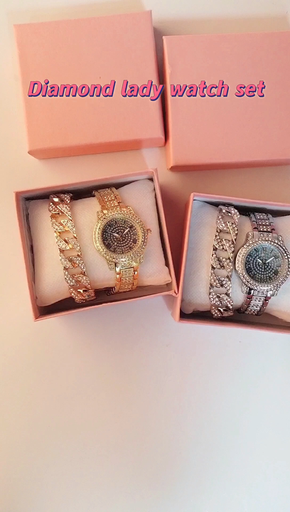 Shop Our Luxury Full Crystal Watches Bracelet Set for Men & Women