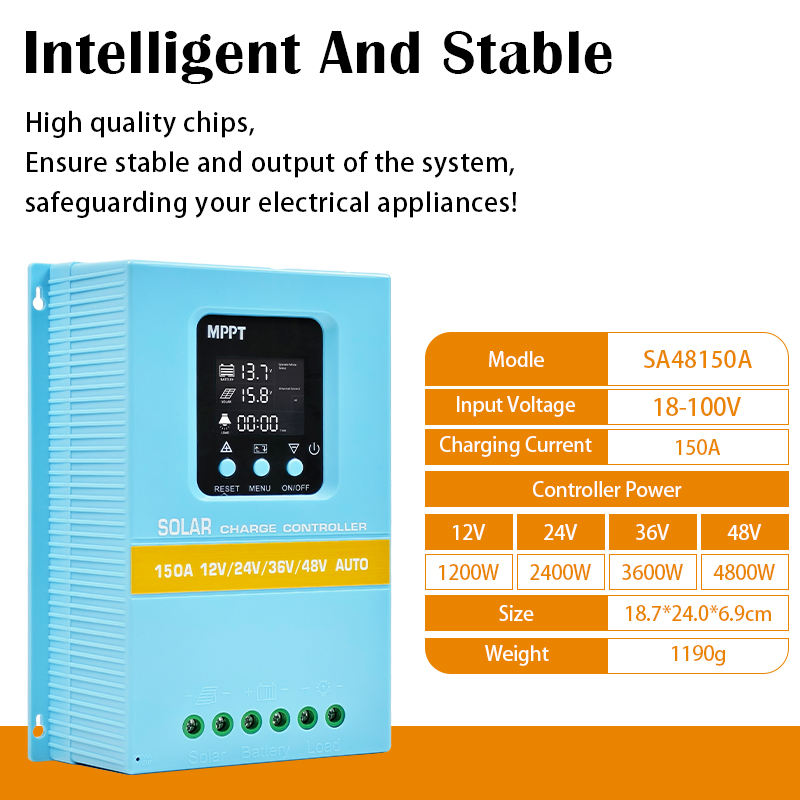 Solar Charging Controller - 120A 150A MPPT Efficiency