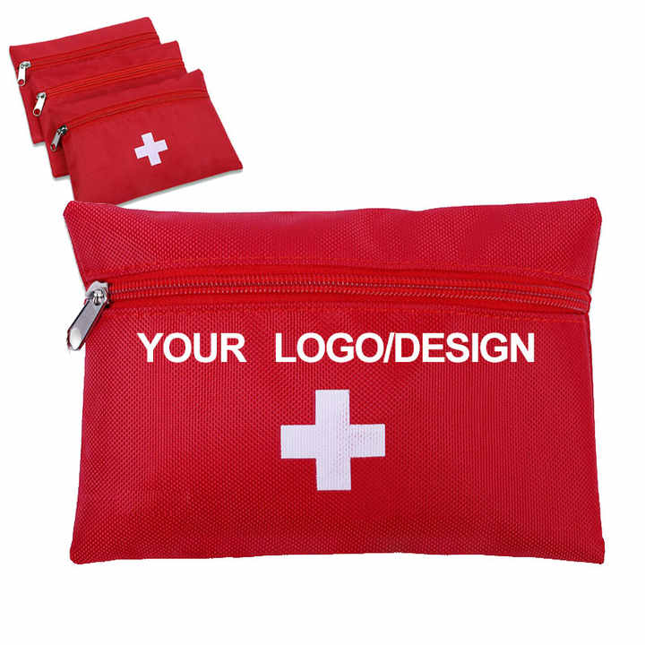 Custom New Red Medical Kit with Logo - Emergency Essentials