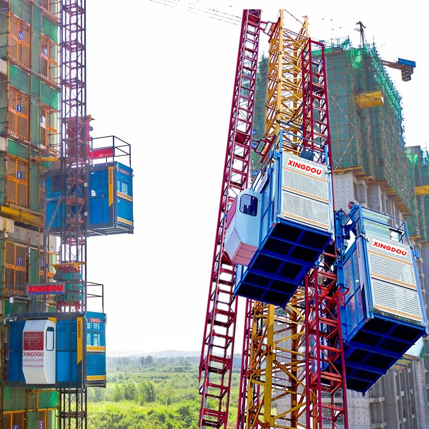 Outdoor SC200 Building Exterior Tower Elevator for Personnel and Cargo