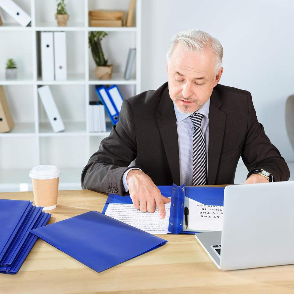 Custom Logo Heavy Plastic Folder with 2 Pockets and 3 Pins, A4 Letter ...