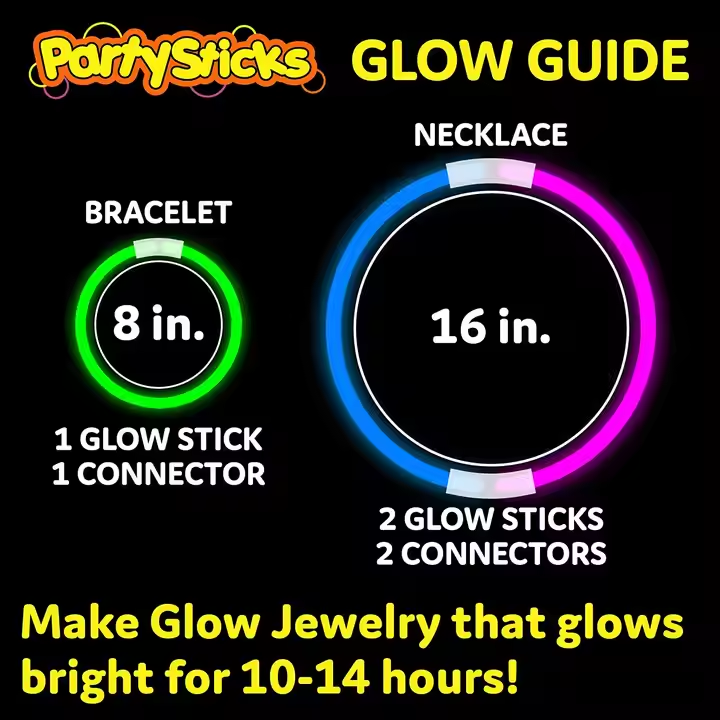 100pcs/Pack 8-Inch Neon Glowing LED Bracelet Sticks Party Supplies ...