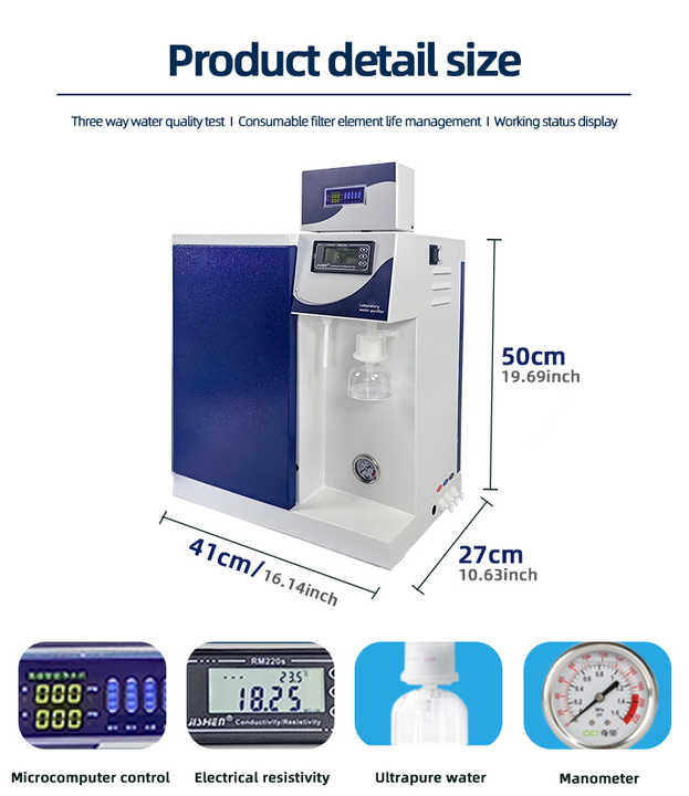 Ultra Pure Water Generator for Lab Use 14Years Technical Experience ISO ...
