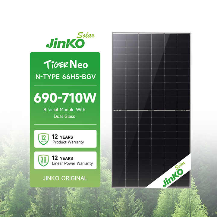 Jinko Solar Panel Topcon Bifacial Double Glass 690W 710W Best Energy ...